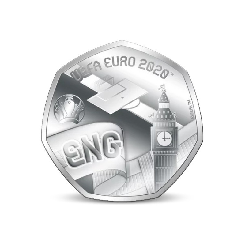 Officiële EK 2020 Collectie: Engeland - Verzilverd Gibraltar 0,20 Pond ...